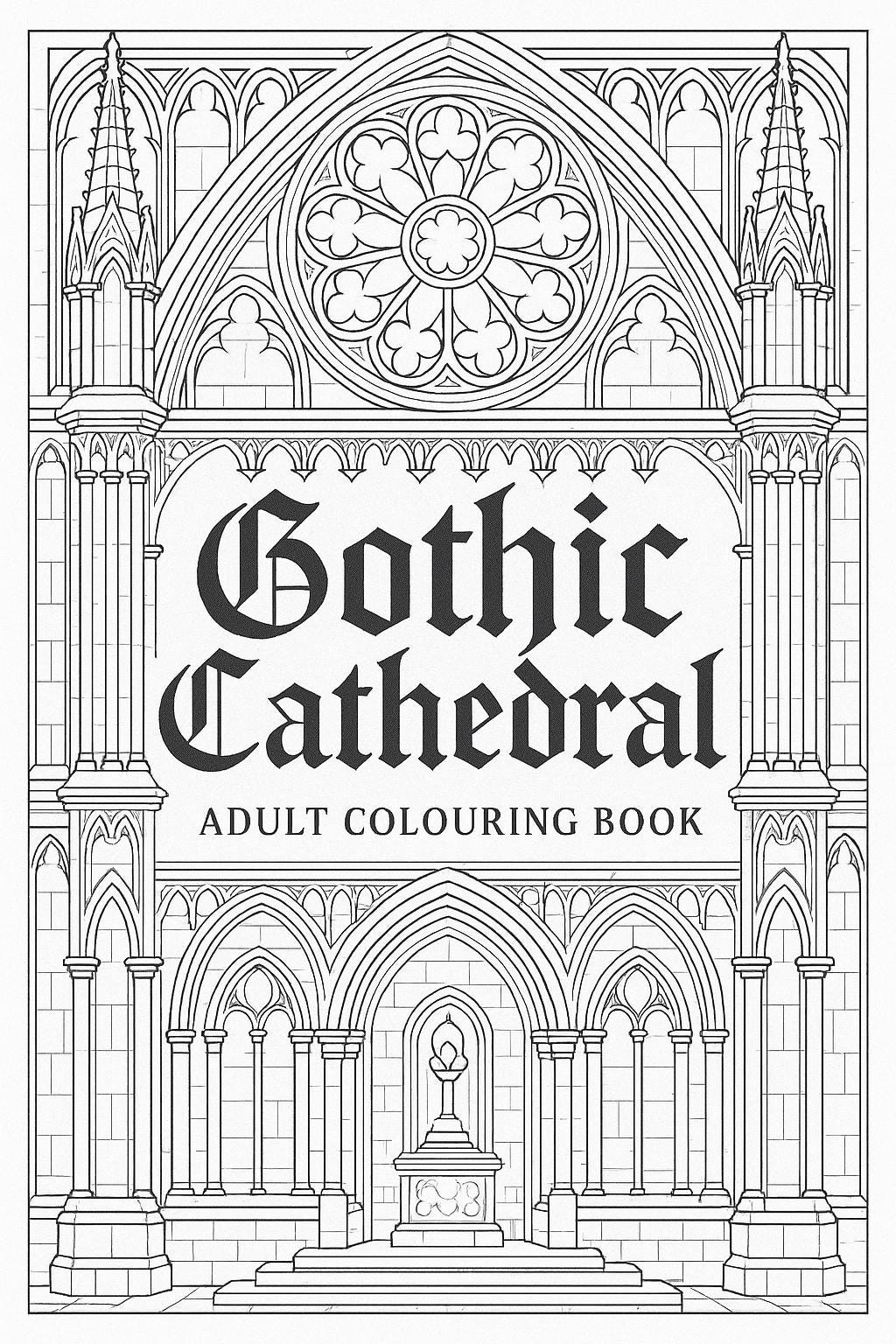 Gothic Cathedral Coloring Pages: Intricate Scenes (PDF Download) - Etsy
