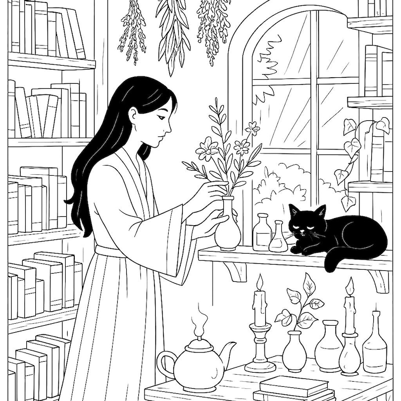 Spells, Starlight & Stillness: A Witch’s Coloring Book of Quiet Magic ...