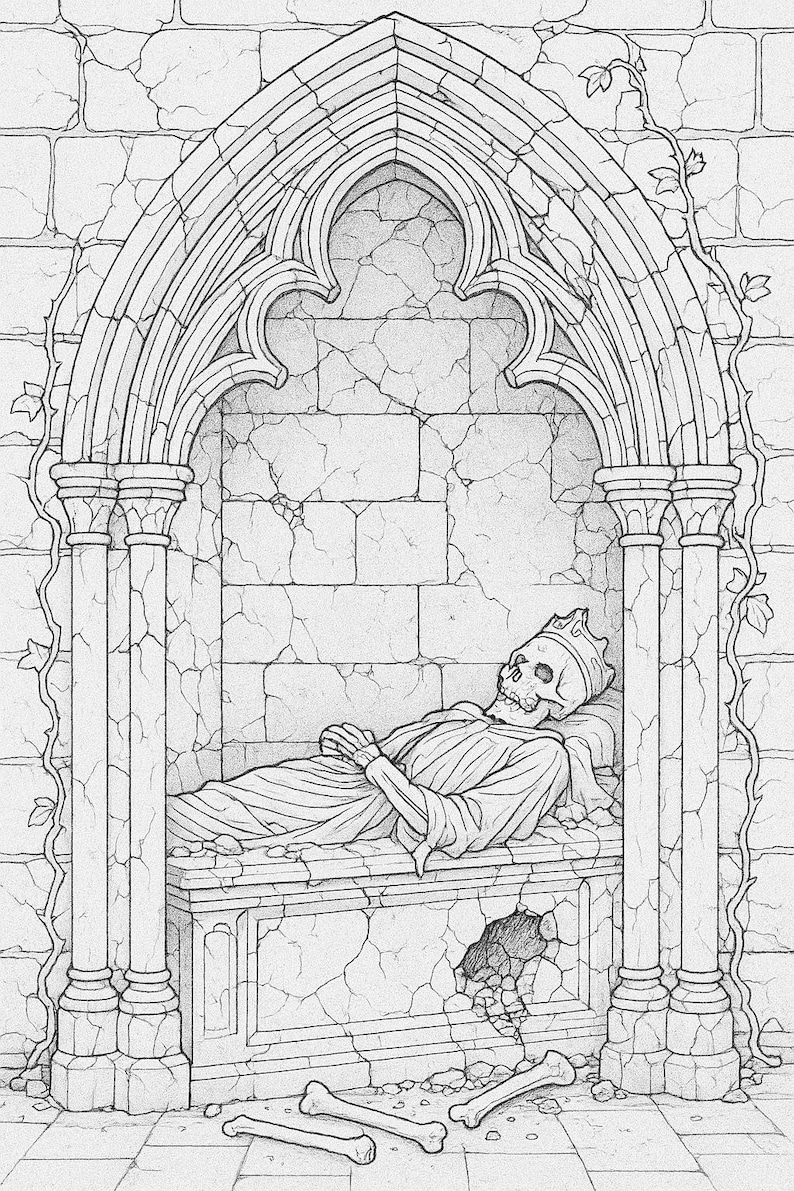 Gothic Cathedral Coloring Pages: Intricate Scenes (PDF Download) - Etsy