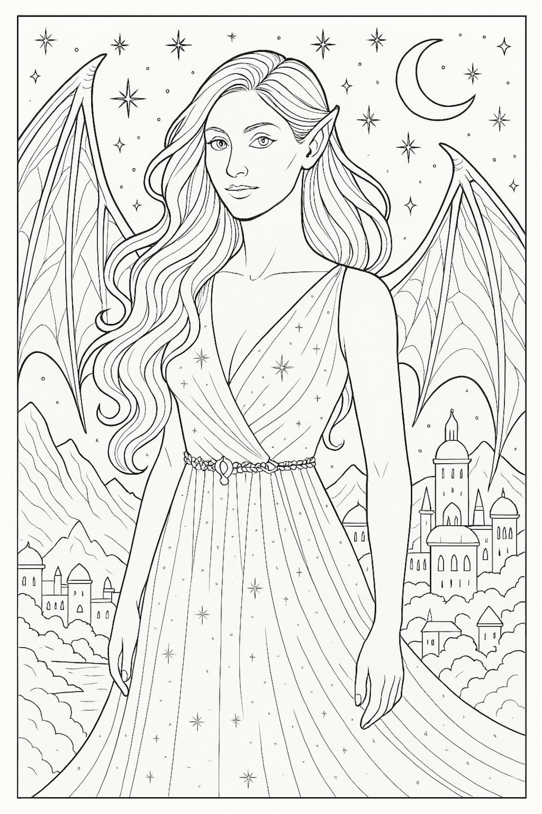 A Fae Court Coloring Book - Etsy