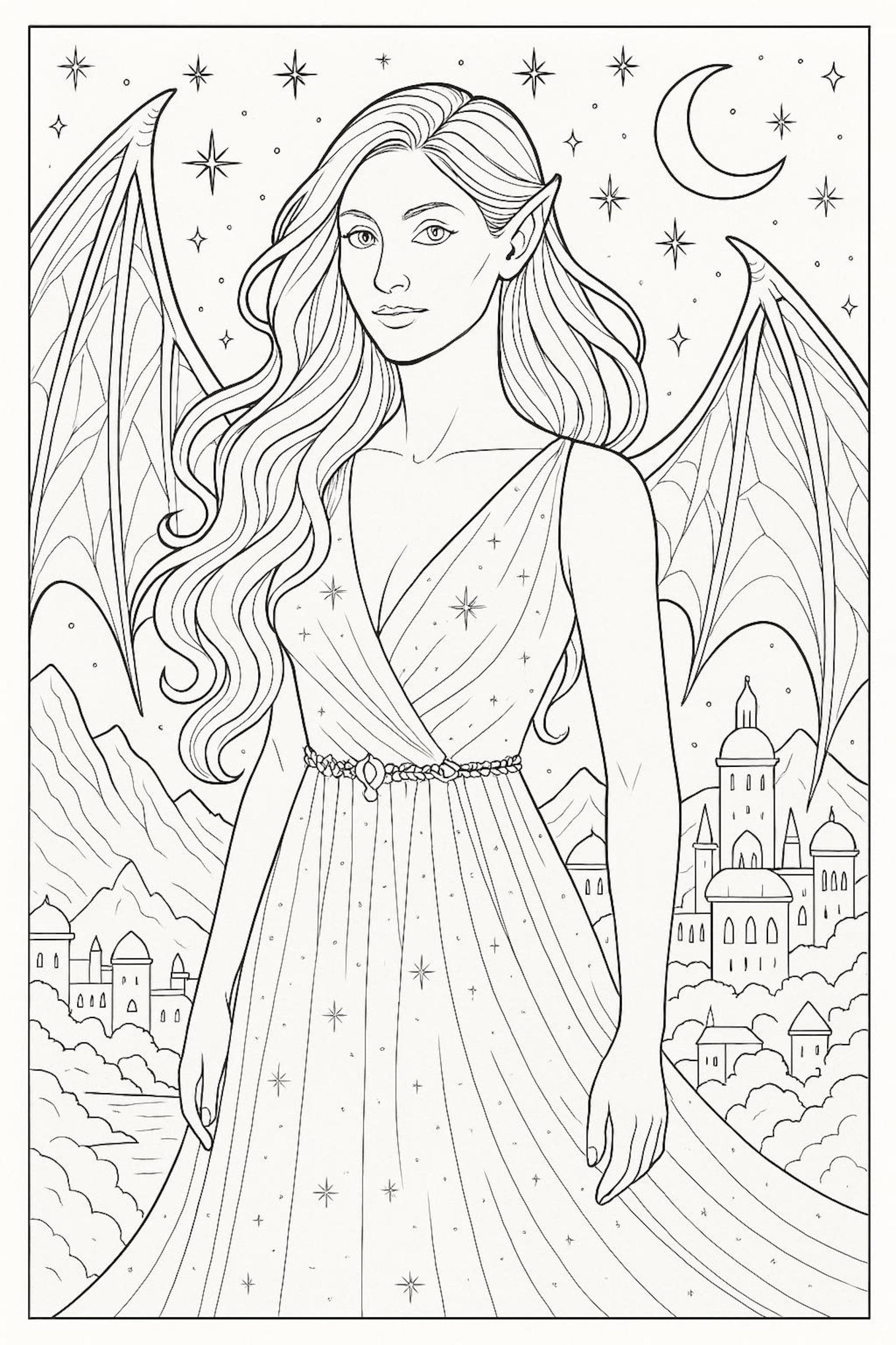 A Fae Court Coloring Book - Etsy