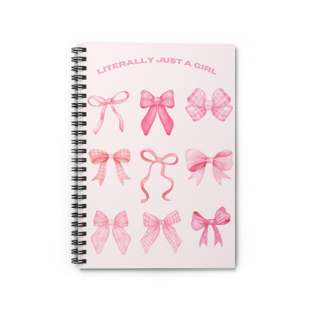 Dear Diary Journal - Pink Coquette Self-care Notebook With Bow ...