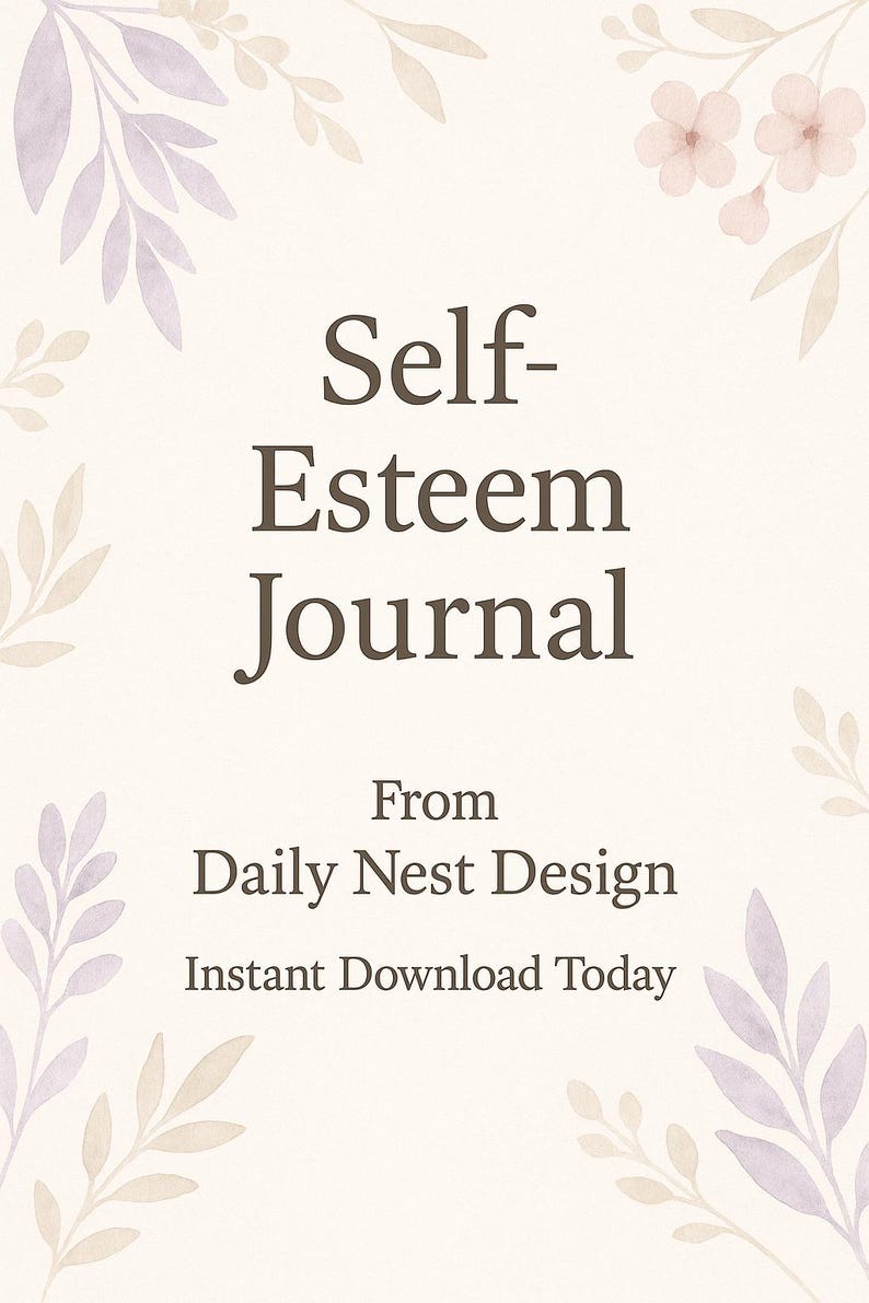 Self-esteem Journal – Printable Confidence & Reflection Workbook ...