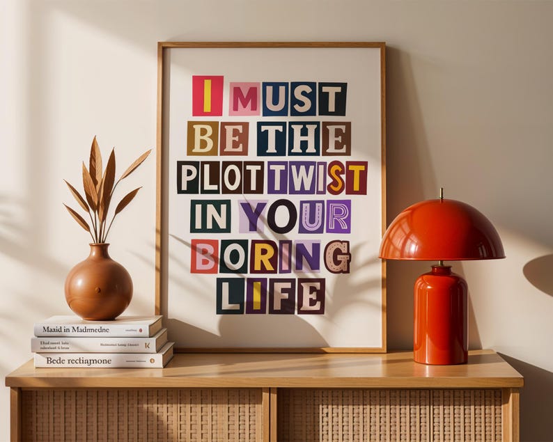 Funny Ransom Note Poster – Bold Typography Quote Print With Magazine ...