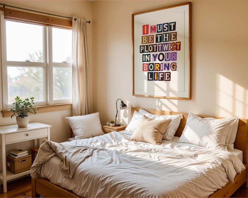 Funny Ransom Note Poster – Bold Typography Quote Print With Magazine ...