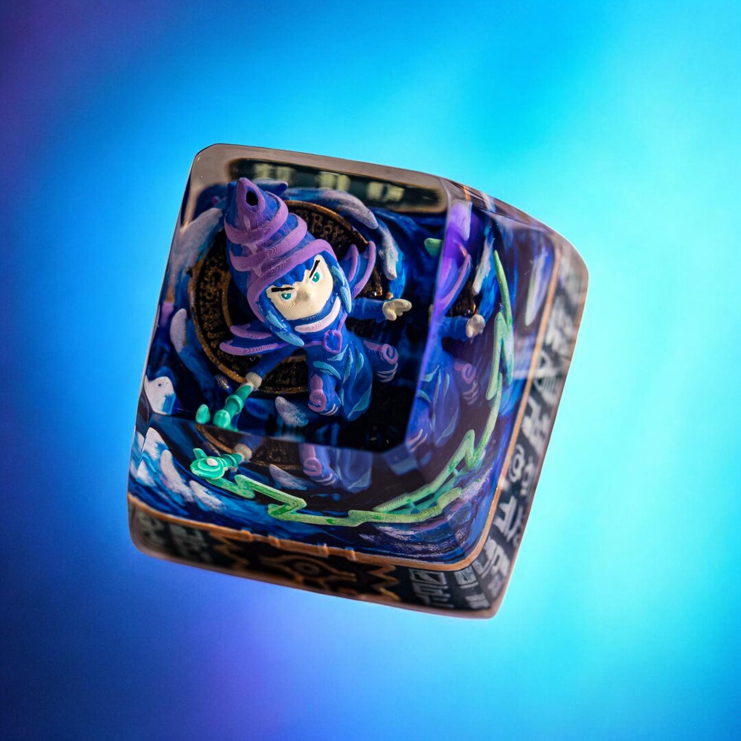 Resin Artisan Wizard Keycap, Fantasy Anime Resin Keycap, Handmade ...