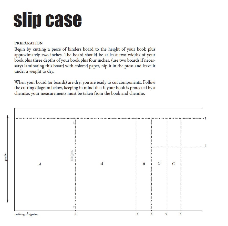 Box Making Handout: Slip Case - Etsy