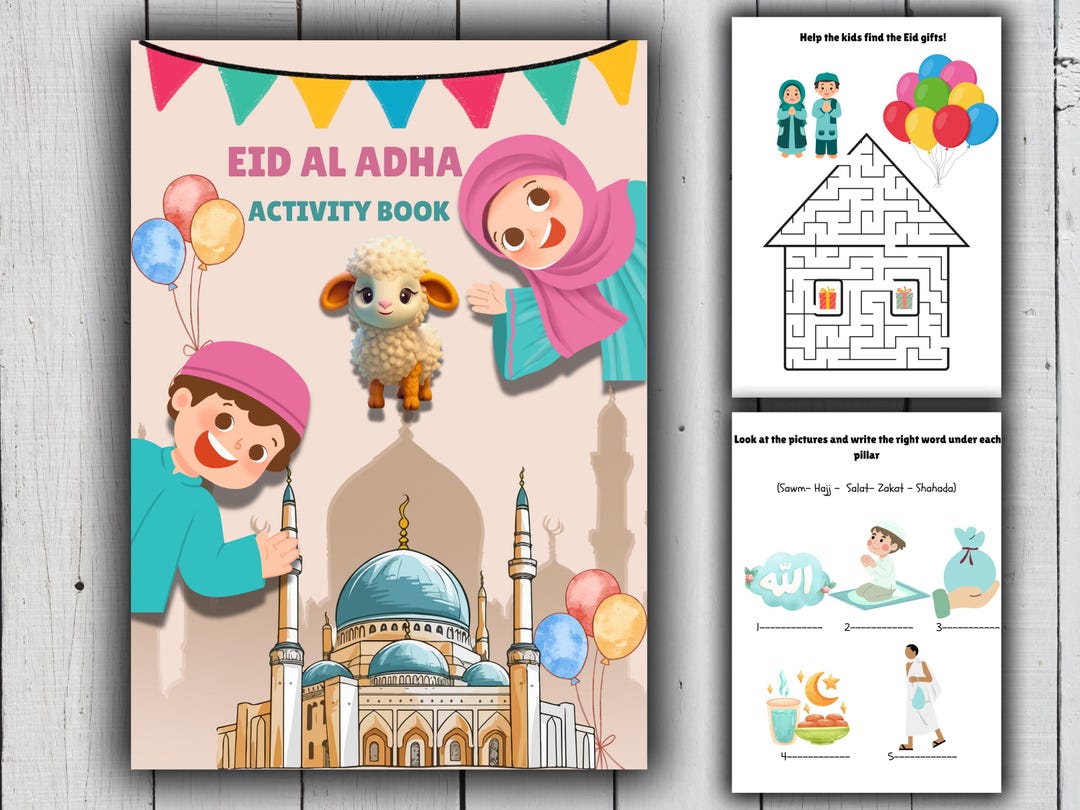 Eid Al-adha Printable Book | Islamic Activity for Kids | Bilingual ...