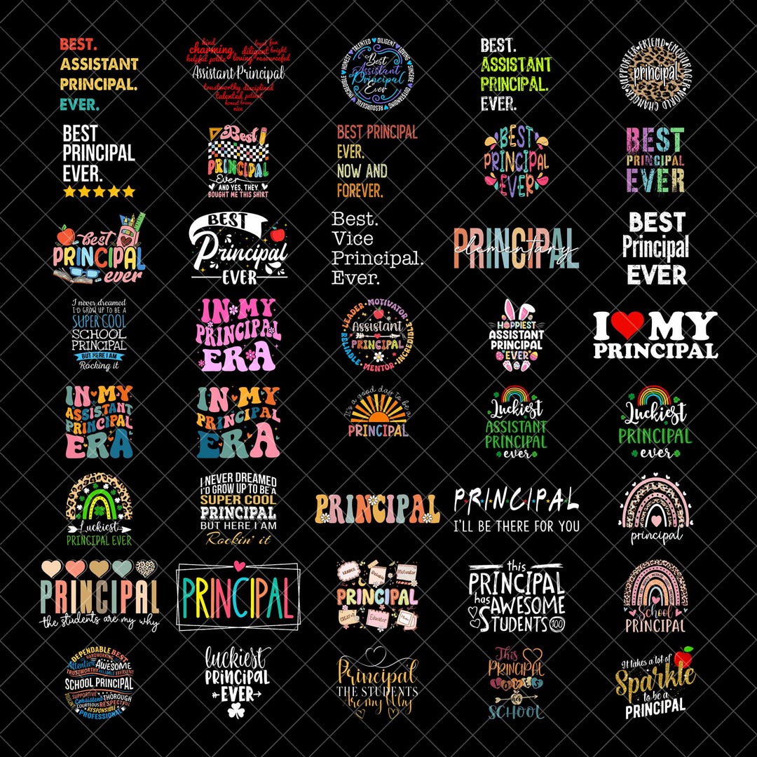 Best Principal Ever Png Bundle, Sublimation Design, Teacher Life ...