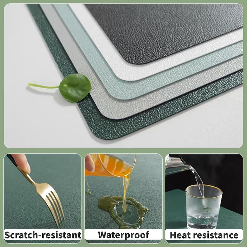Custom Table Protector, Cut to Shape Waterproof Desk Mat, Kitchen ...
