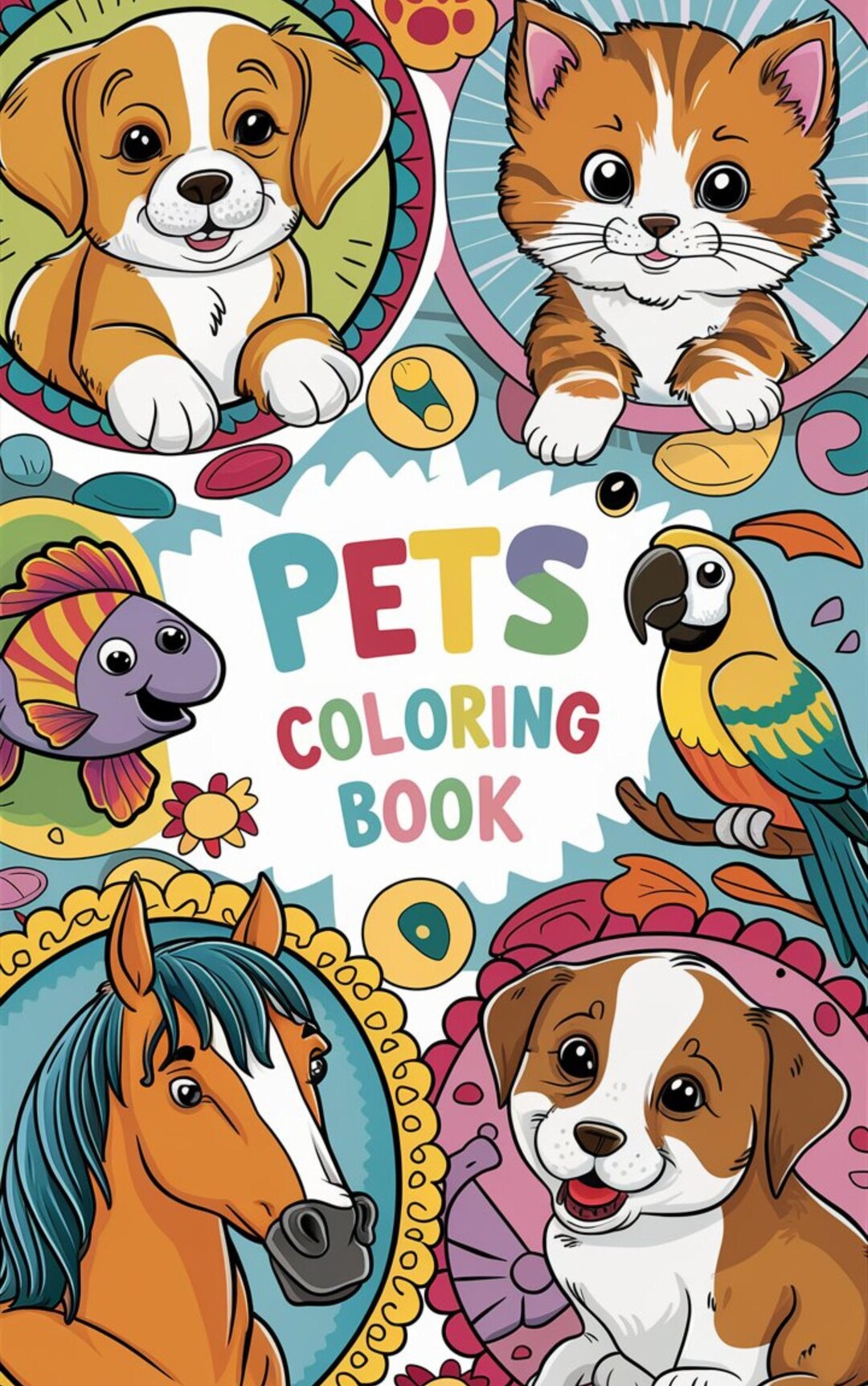 Best 20 Pets Coloring Pages for Kids | Cute Animal Printable PDF | Fun ...