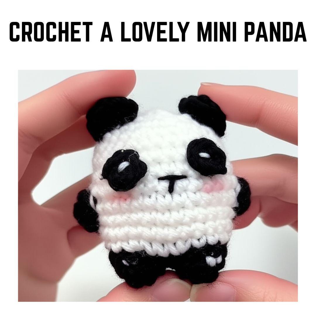 Mini Panda Crochet Pattern + Video : Amigurumi PDF Tutorial (instant ...