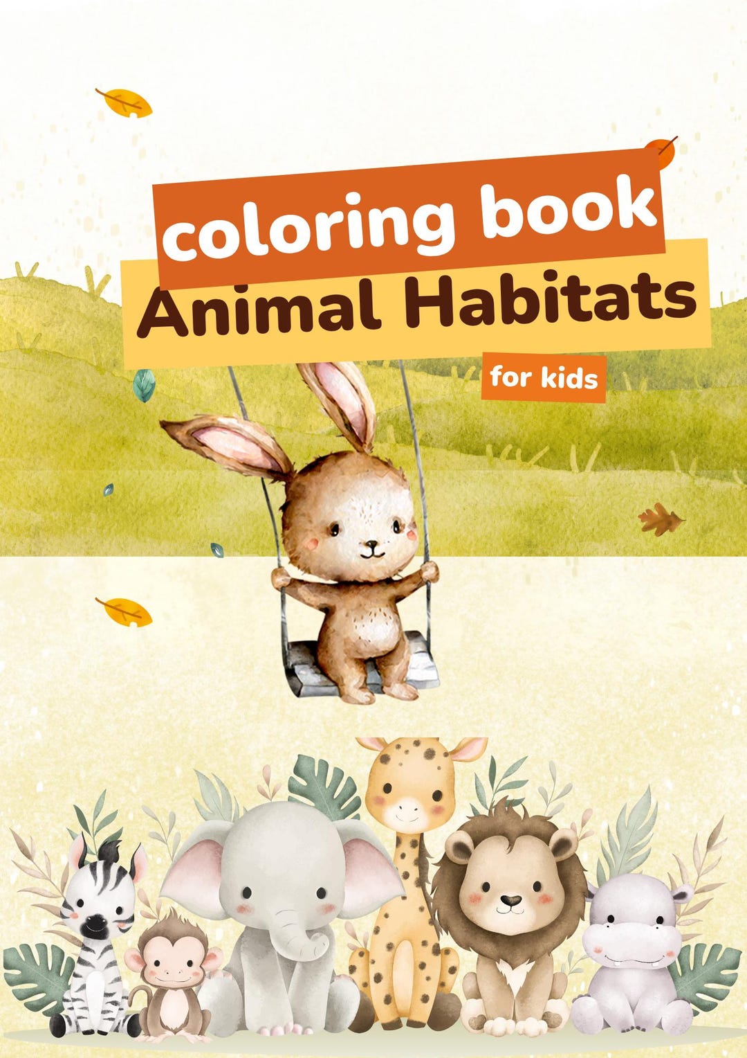 Animal Habitats Coloring Book: Educational Wildlife Adventure ...