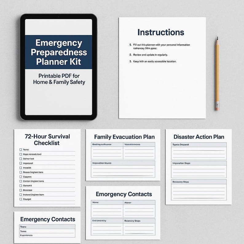 Emergency Preparedness Planner Kit – Printable PDF for Family Safety - Etsy