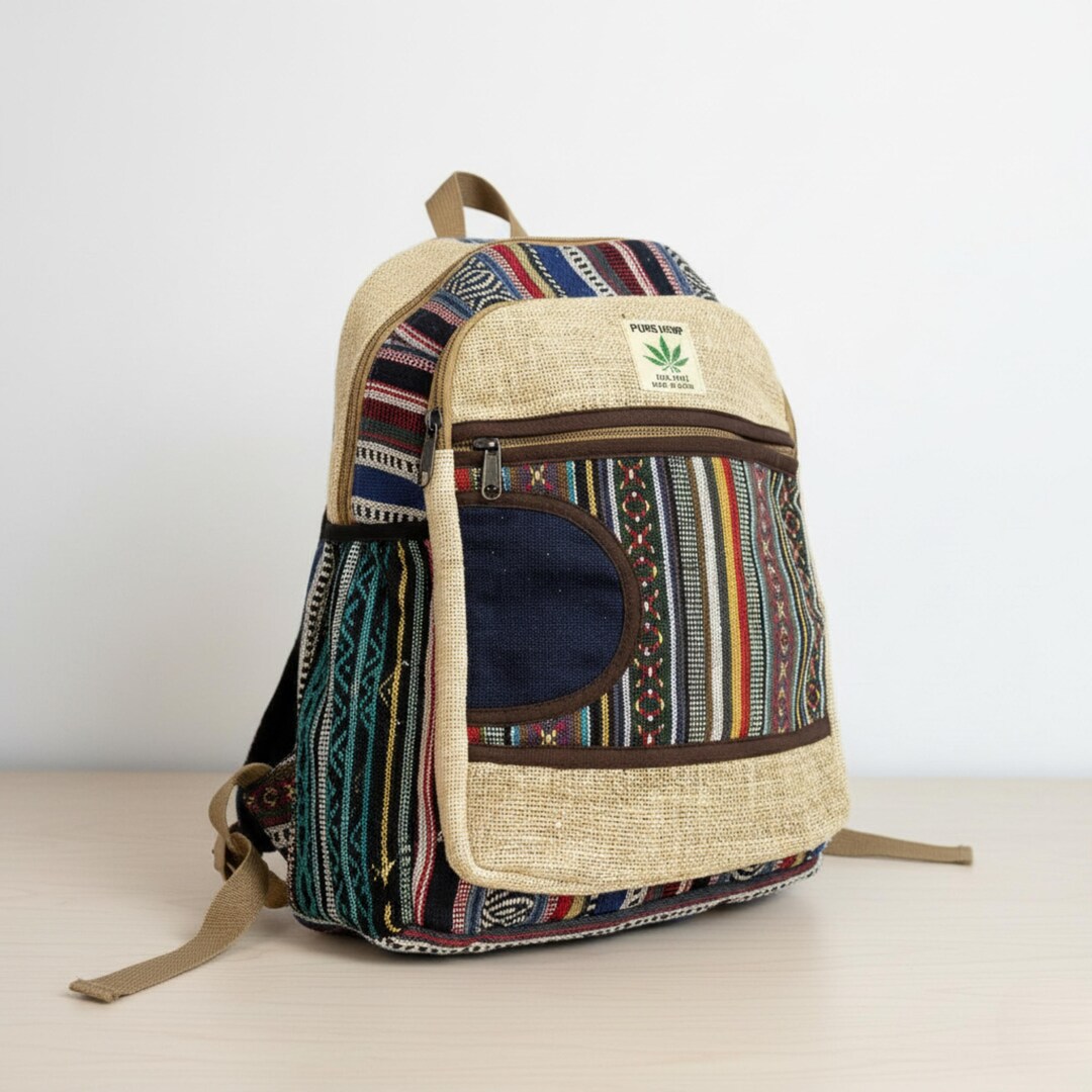 Handmade Himalayan Hemp Backpack: Eco-friendly Boho Travel Bag - Etsy
