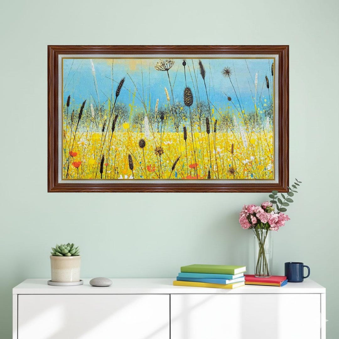 Handmade Walnut Wood TV Frame: Custom Decorative Border - Etsy