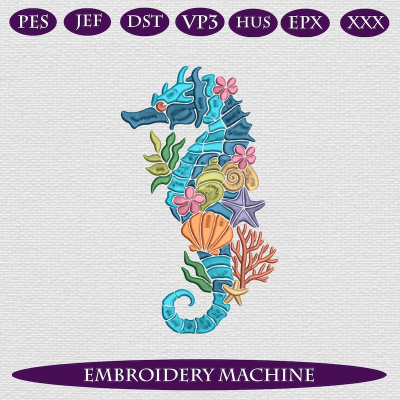 Sea Life Embroidery - Etsy