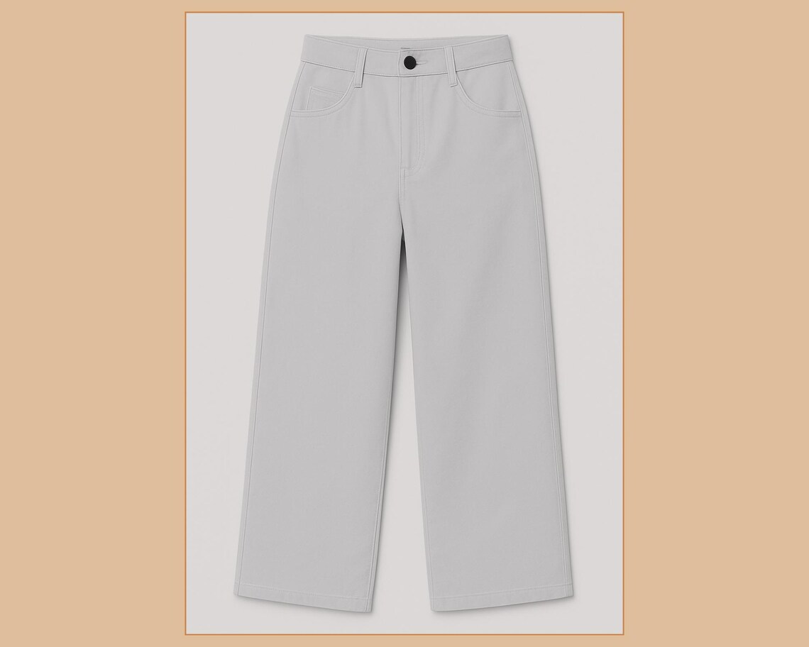 Straight Leg Pants Sewing Pattern PDF: High Waist Trousers (XXS-4XL ...