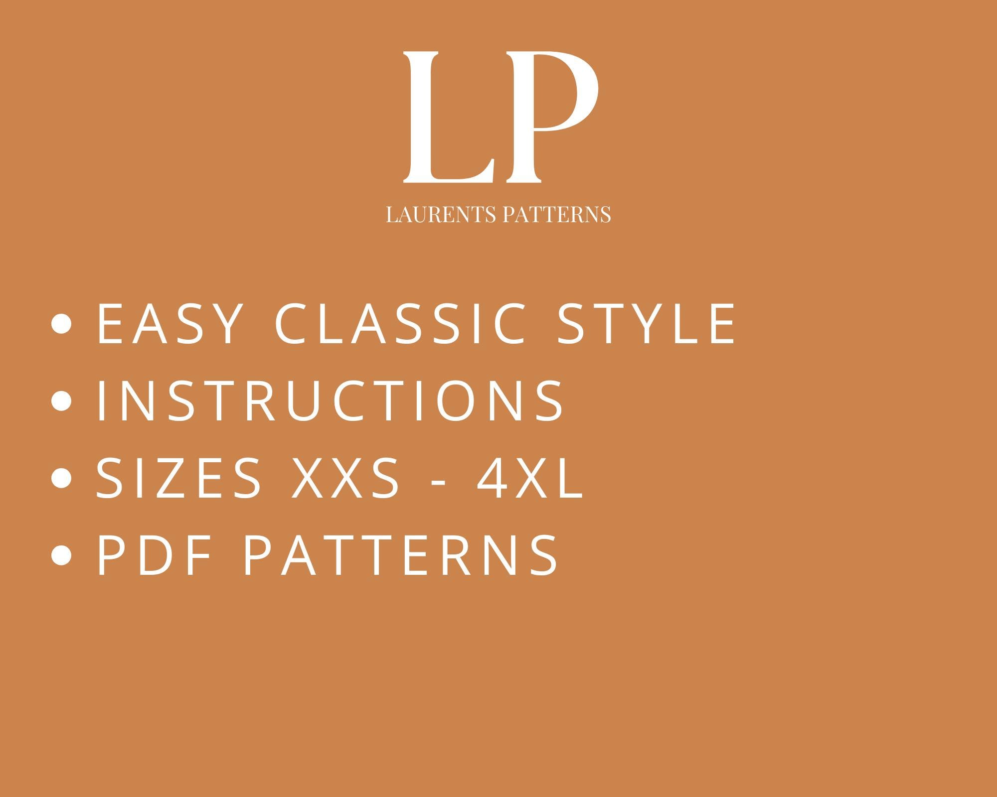 Straight Leg Pants Sewing Pattern PDF: High Waist Trousers (XXS-4XL ...