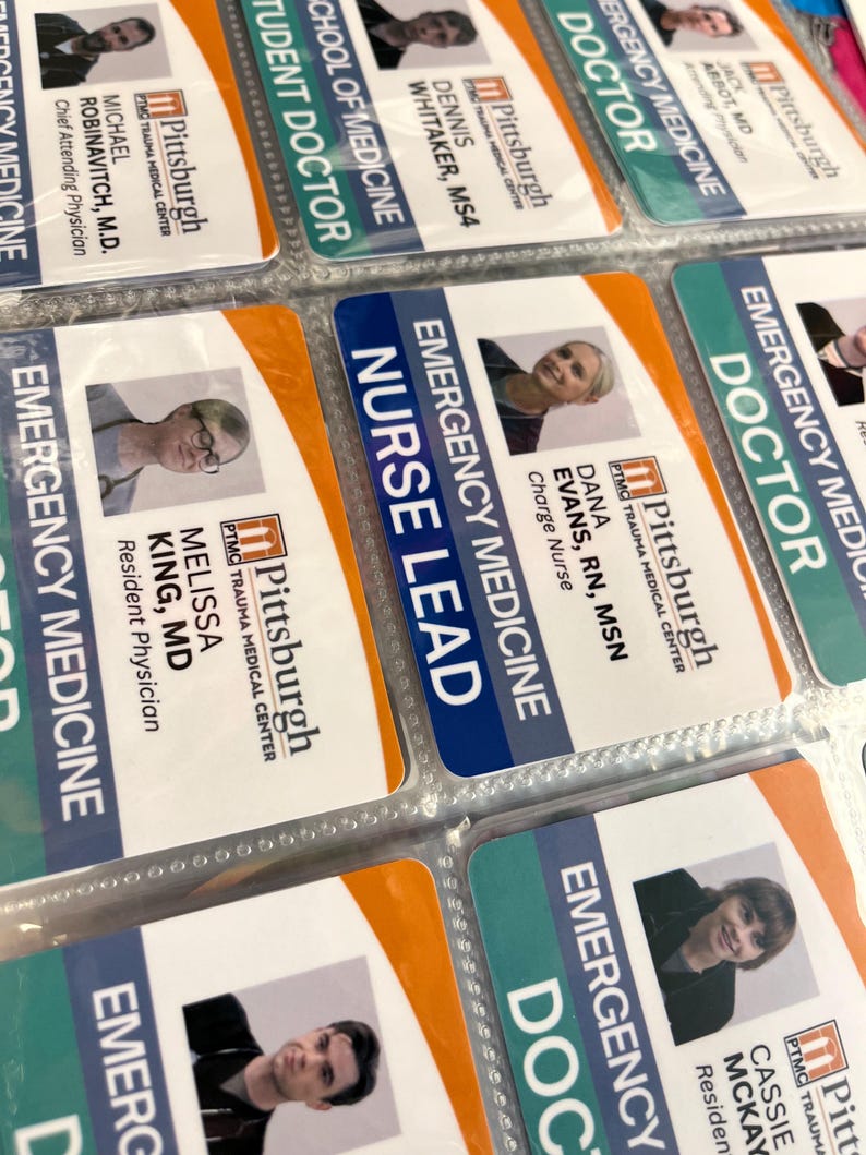 The Pitt ID Badges | Photo Card Sticker Dennis Whitaker Robby ...