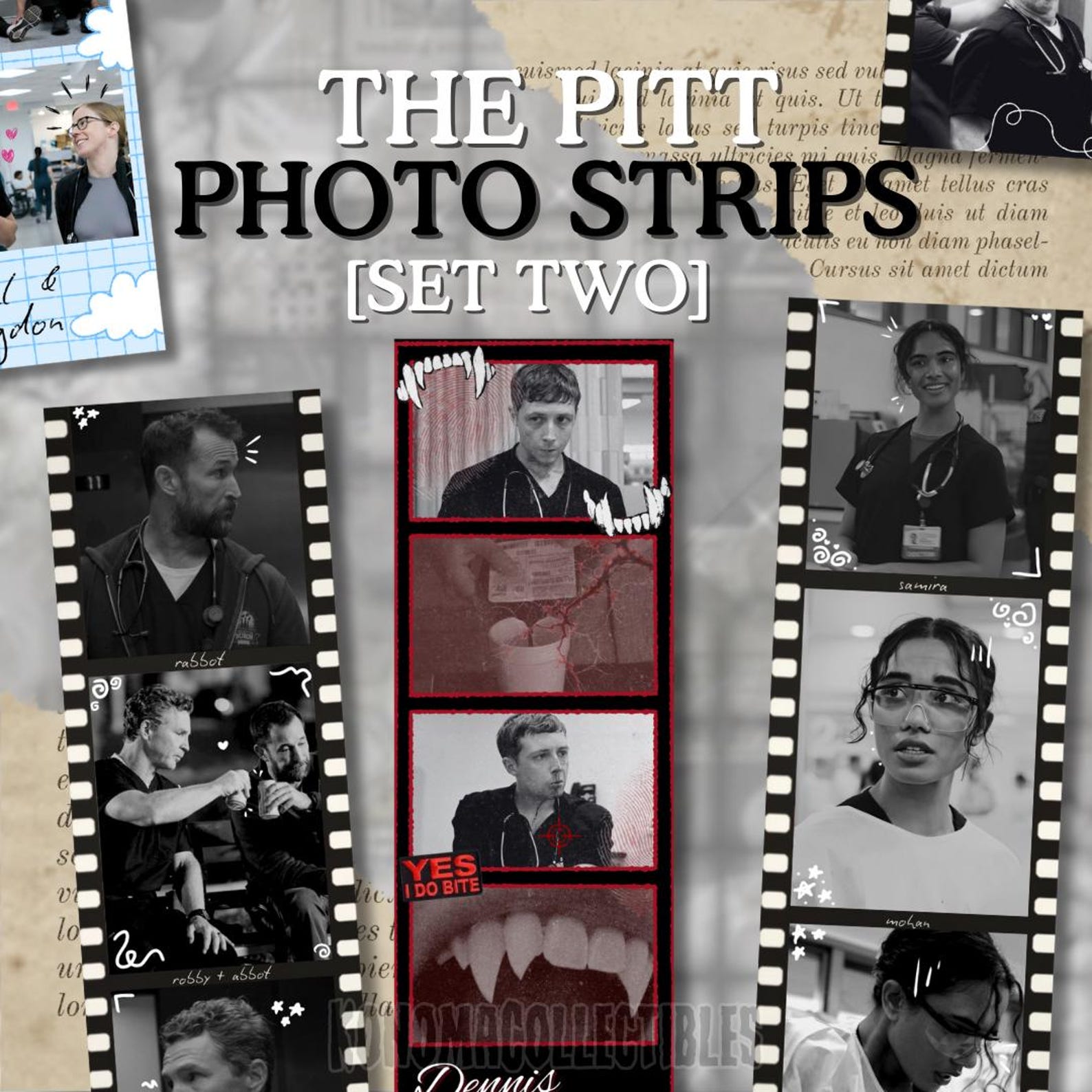 The Pitt Photo Strips [SET TWO] | Mini Prints Polaroid Photo Booth Film ...
