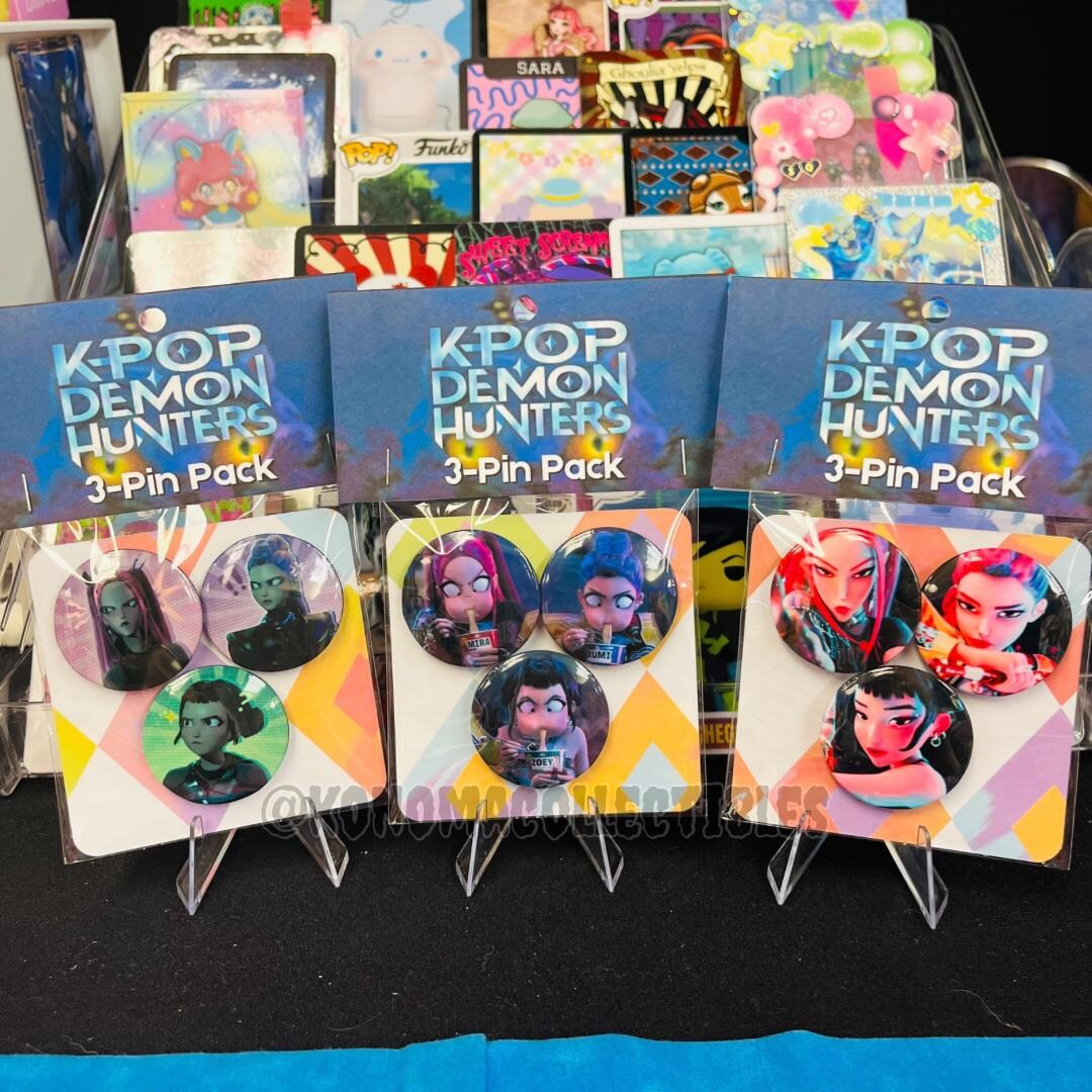Kpop Demon Hunters Pin Packs | Buttons Anime Custom Handmade Gift ...
