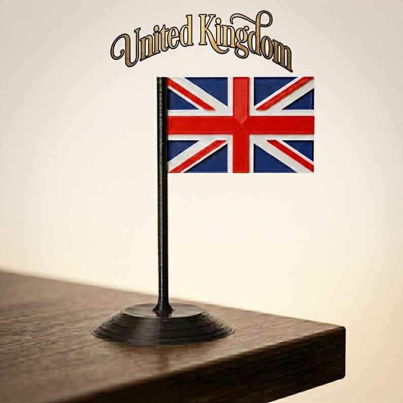 Desktop Flag Decor, Custom Country Flag, 3D Printed Desk Flag, Office ...