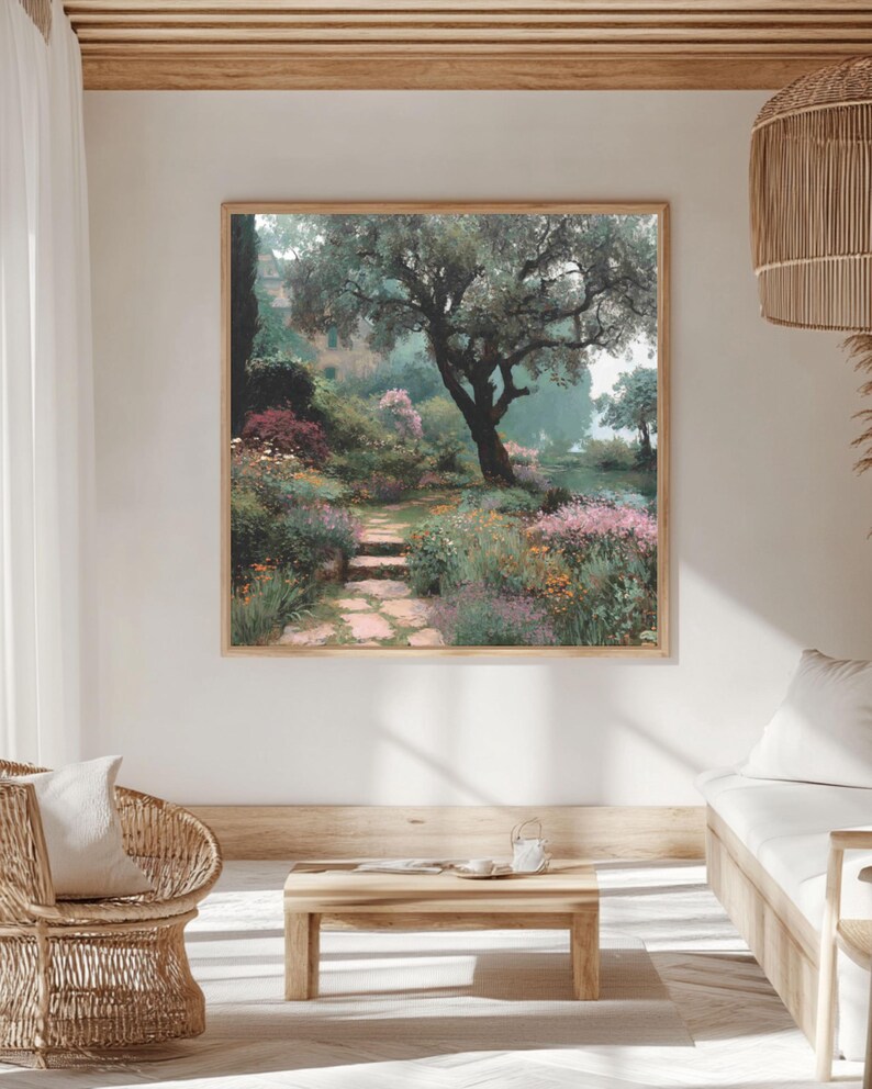 Monet Style Garden Art Print – Impressionist Floral Landscape - Etsy