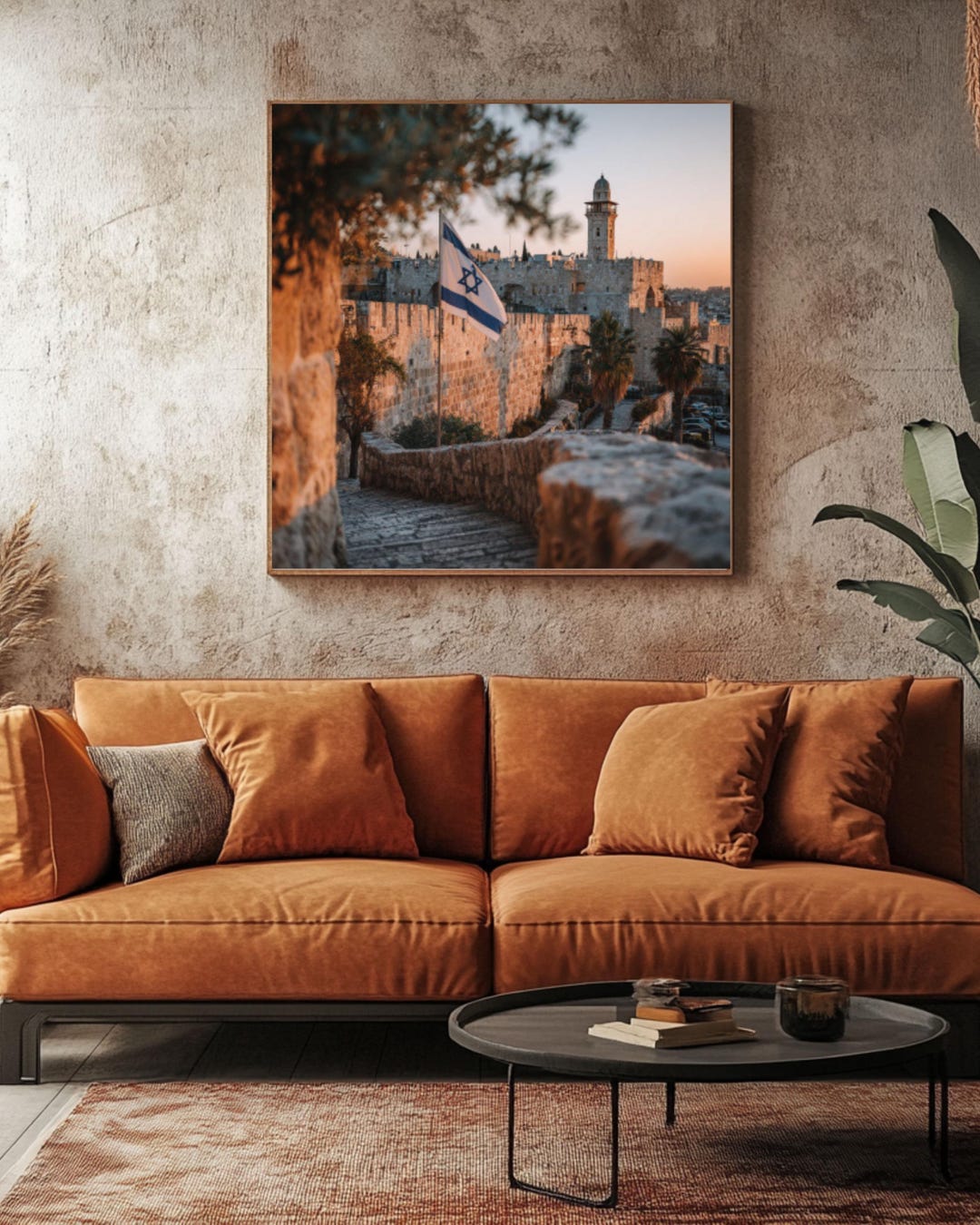 Israeli Flag Wall Art – Flag Over Old City in Natural Light, Unsplash ...