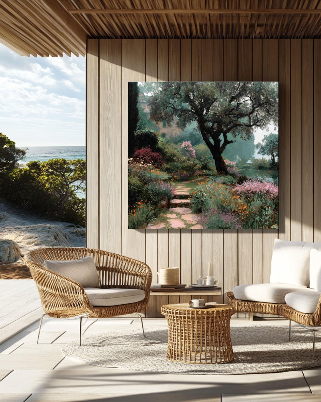 Monet Style Garden Art Print – Impressionist Floral Landscape - Etsy