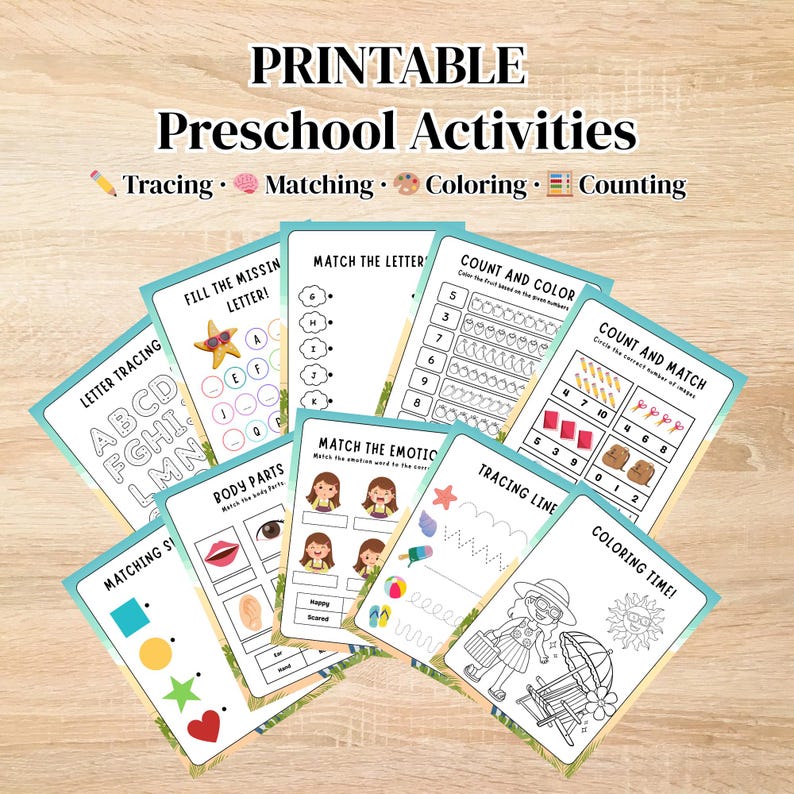 Fun Activity Worksheet for Preschool | Printable Kids Learning Book ...