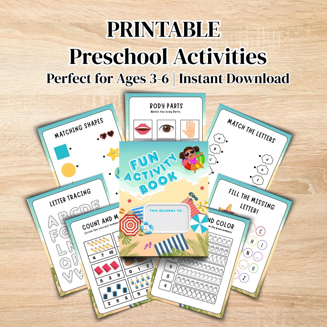 Fun Activity Worksheet for Preschool | Printable Kids Learning Book ...