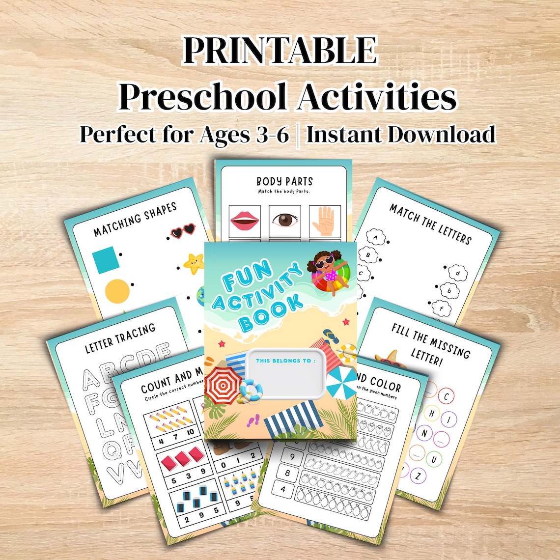 Fun Activity Worksheet for Preschool | Printable Kids Learning Book ...