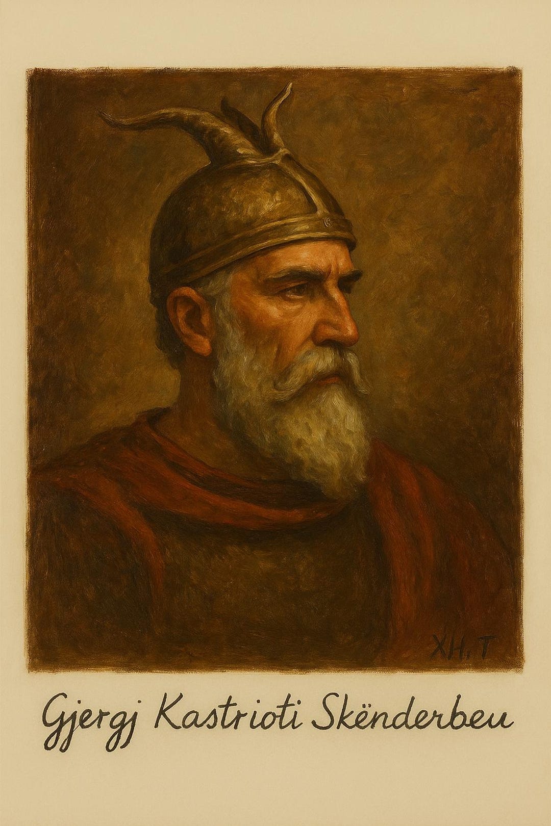Gjergj Kastrioti Skenderbeu Canvas Albanian Herowall Art-historical ...