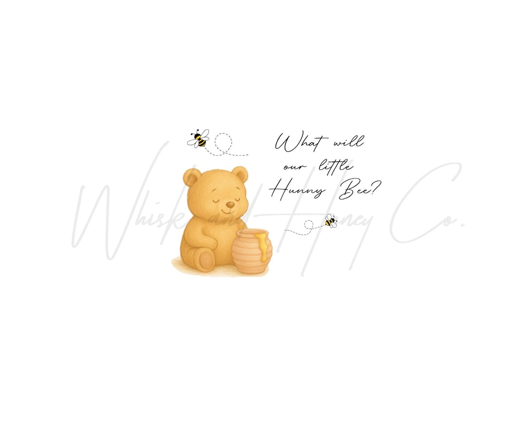 What Will Our Little Hunny Bee? Bear PNG Bundle – Gender Reveal ...