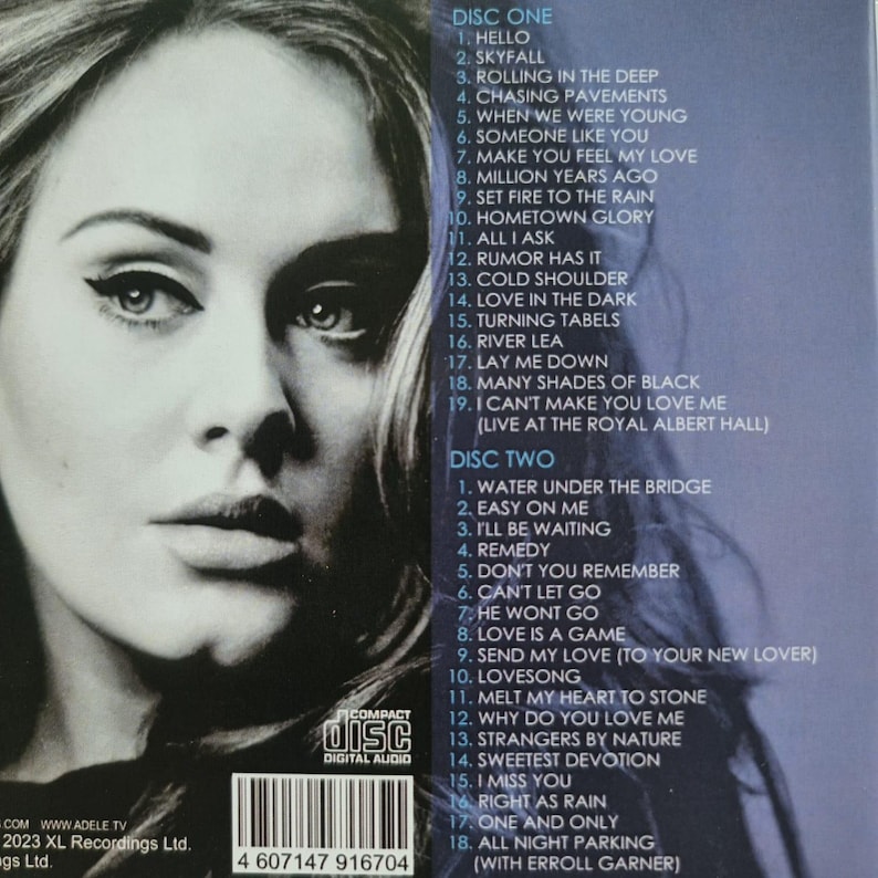 Adele Greatest Hits Audio Cd Etsy