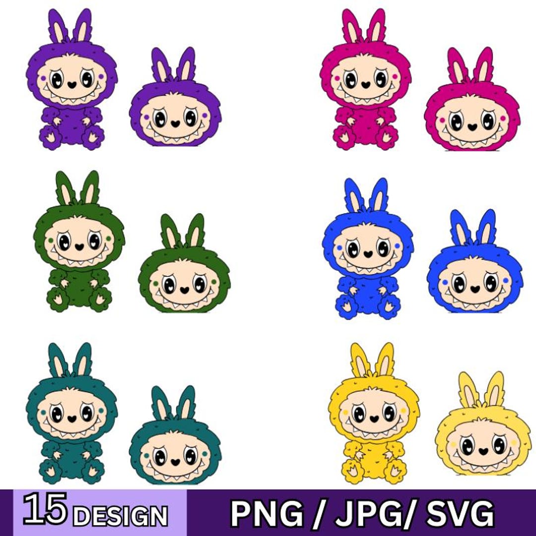Labubu Designs Svg Png Bundle, Labubu Svg Png, Labubu Character Png, T ...