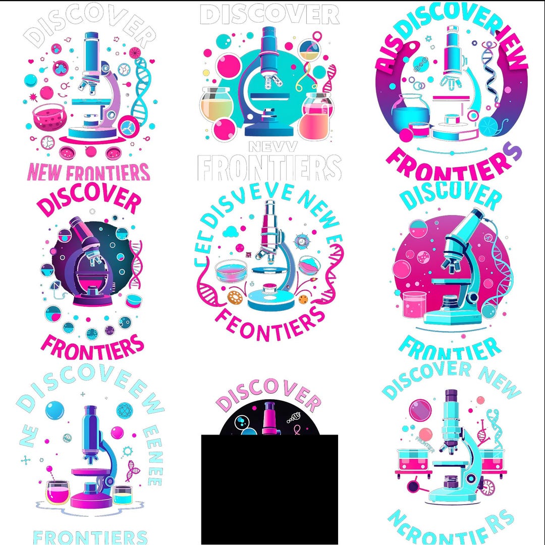23 Discover New Frontiers Science PNG Bundle | Microscope DNA STEM ...