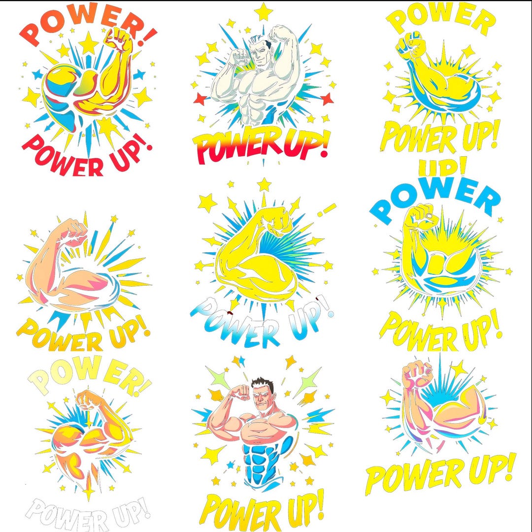 28 Power up Muscle Bundle PNG | Strength Motivation Designs | Gym Quote ...