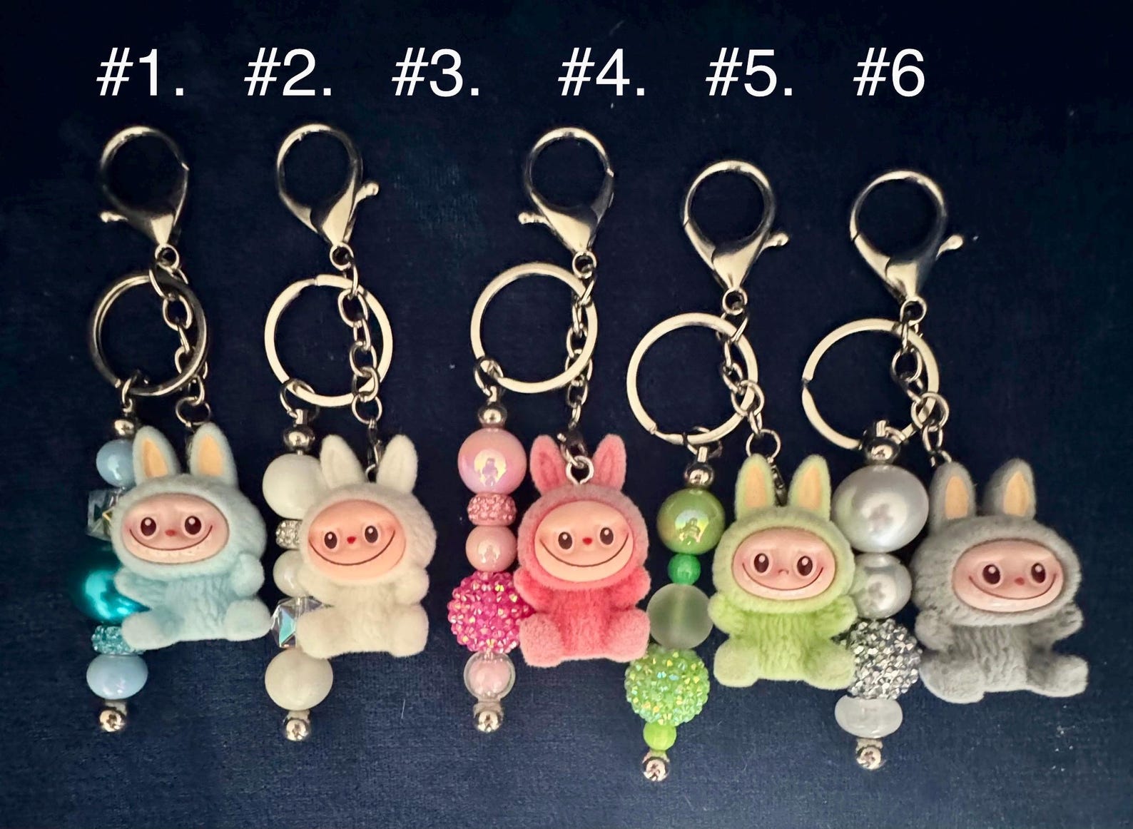 Beaded Labubu Key Chains - Etsy
