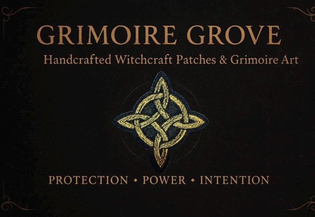 Witch’s Knot Embroidered Patch | Protection Symbol | Copper & Black ...