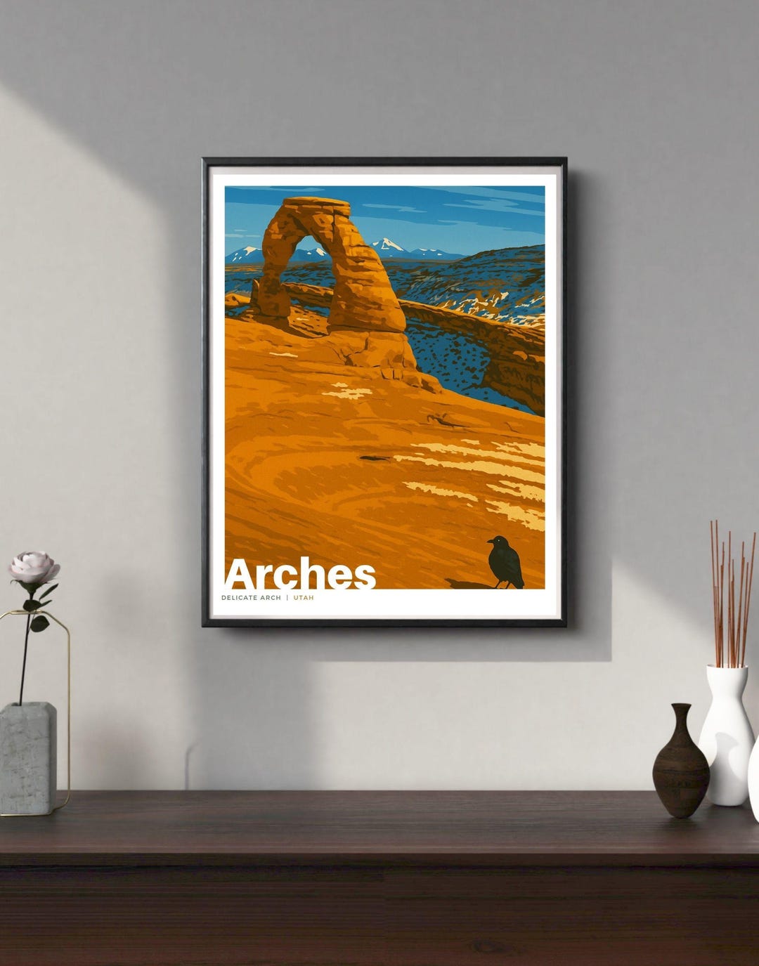 Delicate Arch Poster – Arches National Park Wall Art – Wpa-style ...