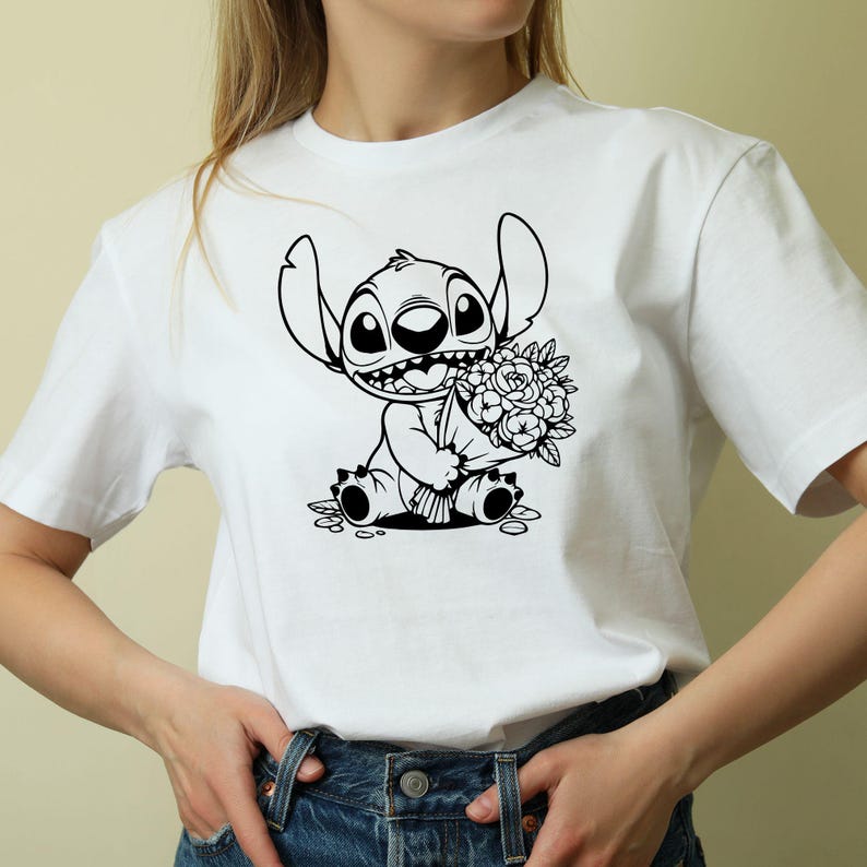 Stitch and Lilo SVG, Stitch Svg Out-line Bundle, Angel Svg, Stitch ...