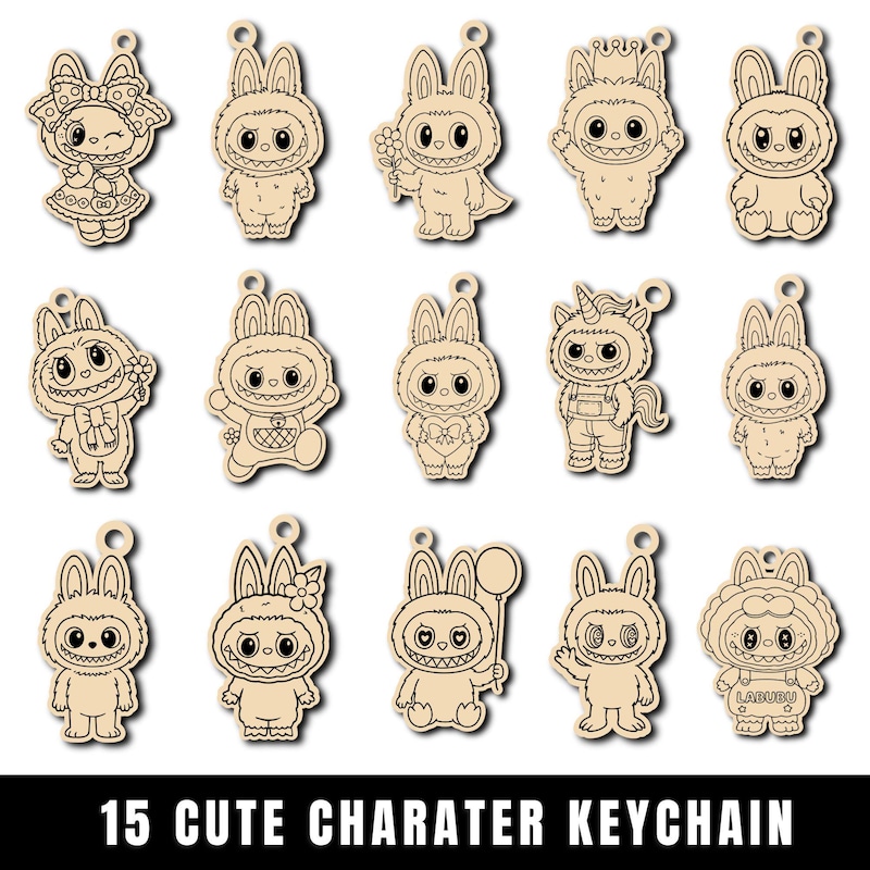 Labubu Keychains - Etsy