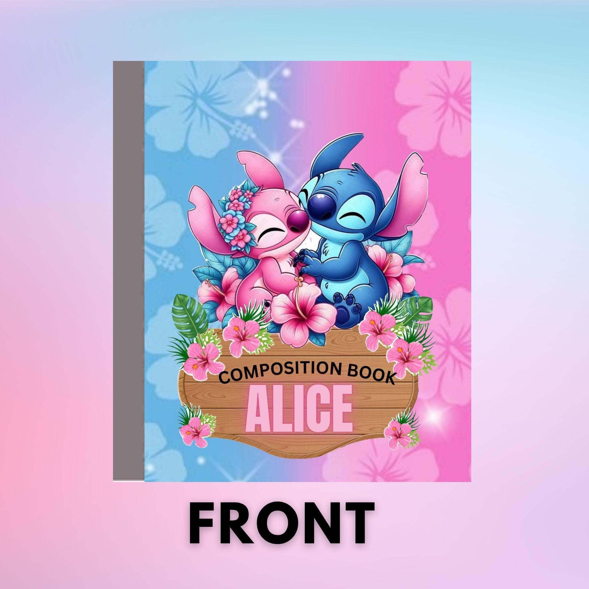 Stitch Composition Notebook Cover, Composition Book Cover,canva ...