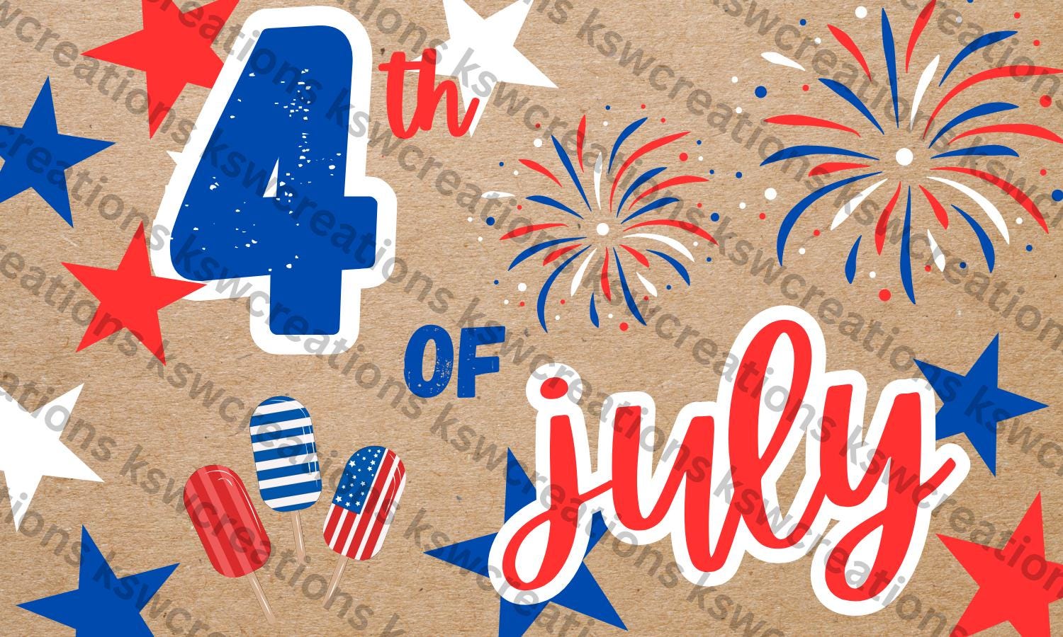 4th of July Firework Hand Painted Banner - Etsy
