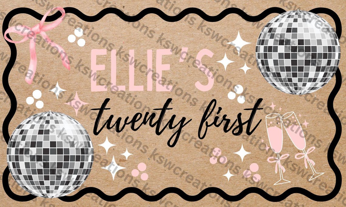 Disco Hand Painted Birthday Banner - Etsy