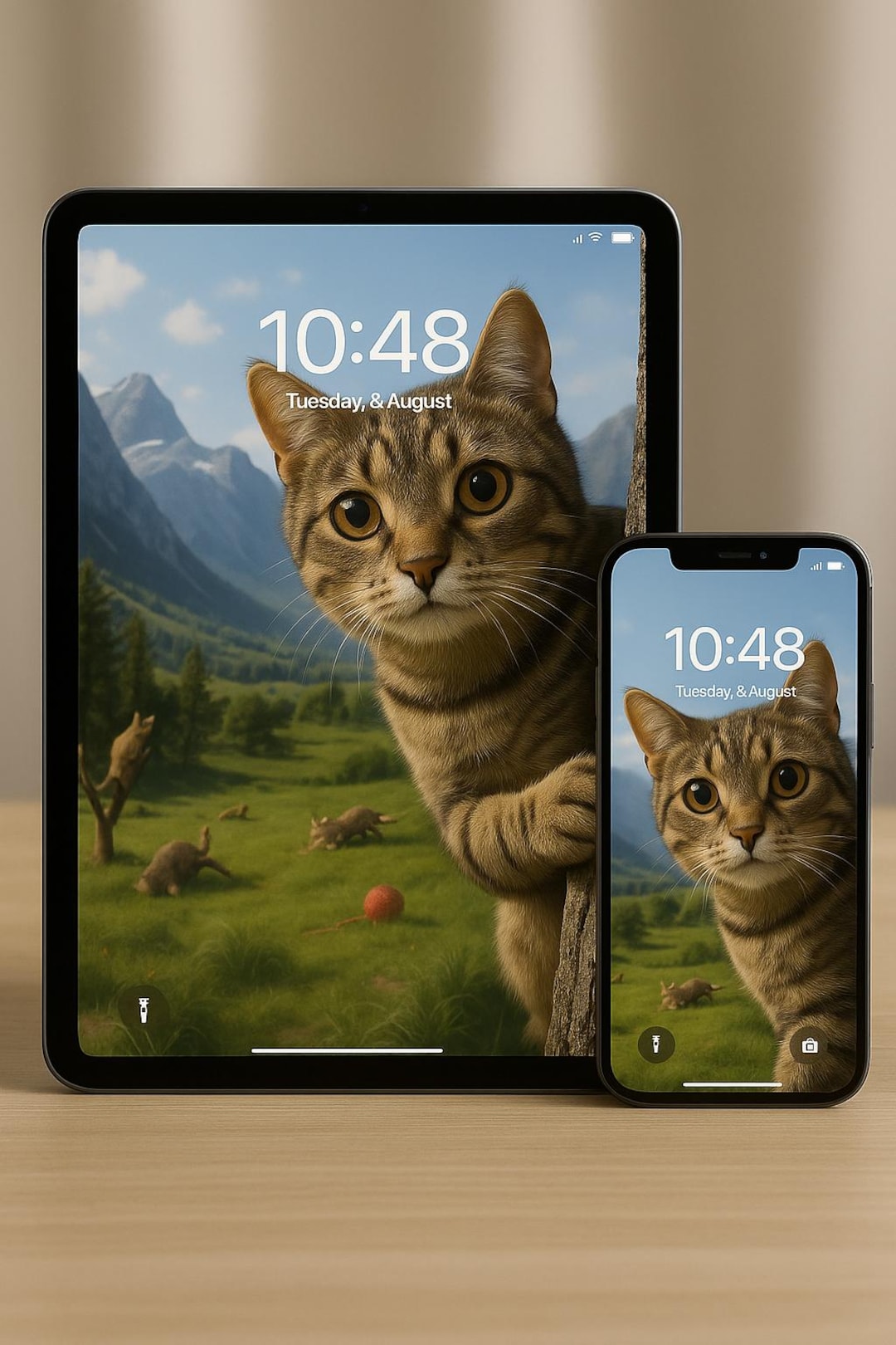 Cute Cat Lockscreen Wallpaper | iPhone Wallpaper | iPad Wallpaper | Cat ...