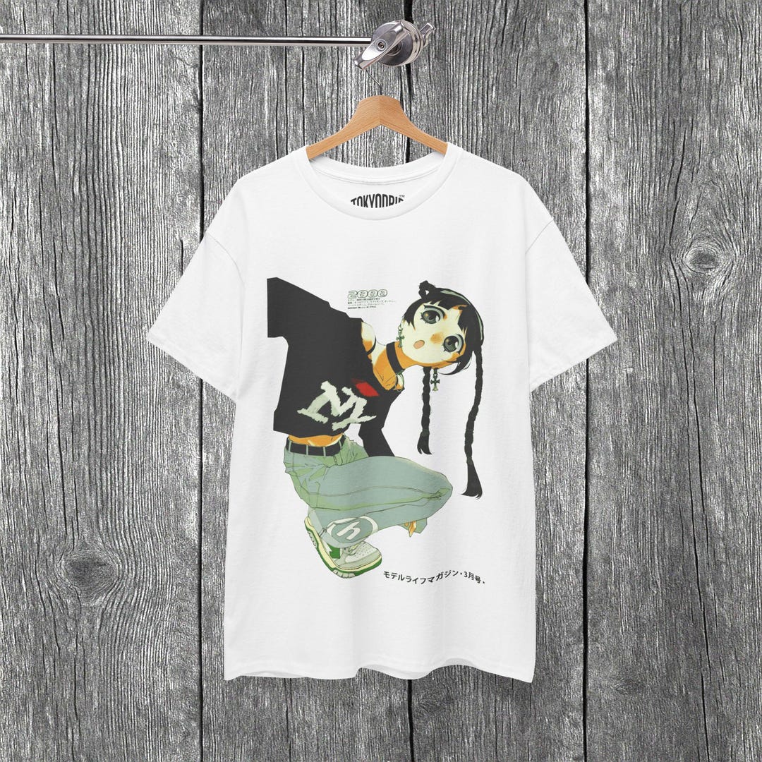 Anime Girl Graphic Tee, Drip Style - Etsy