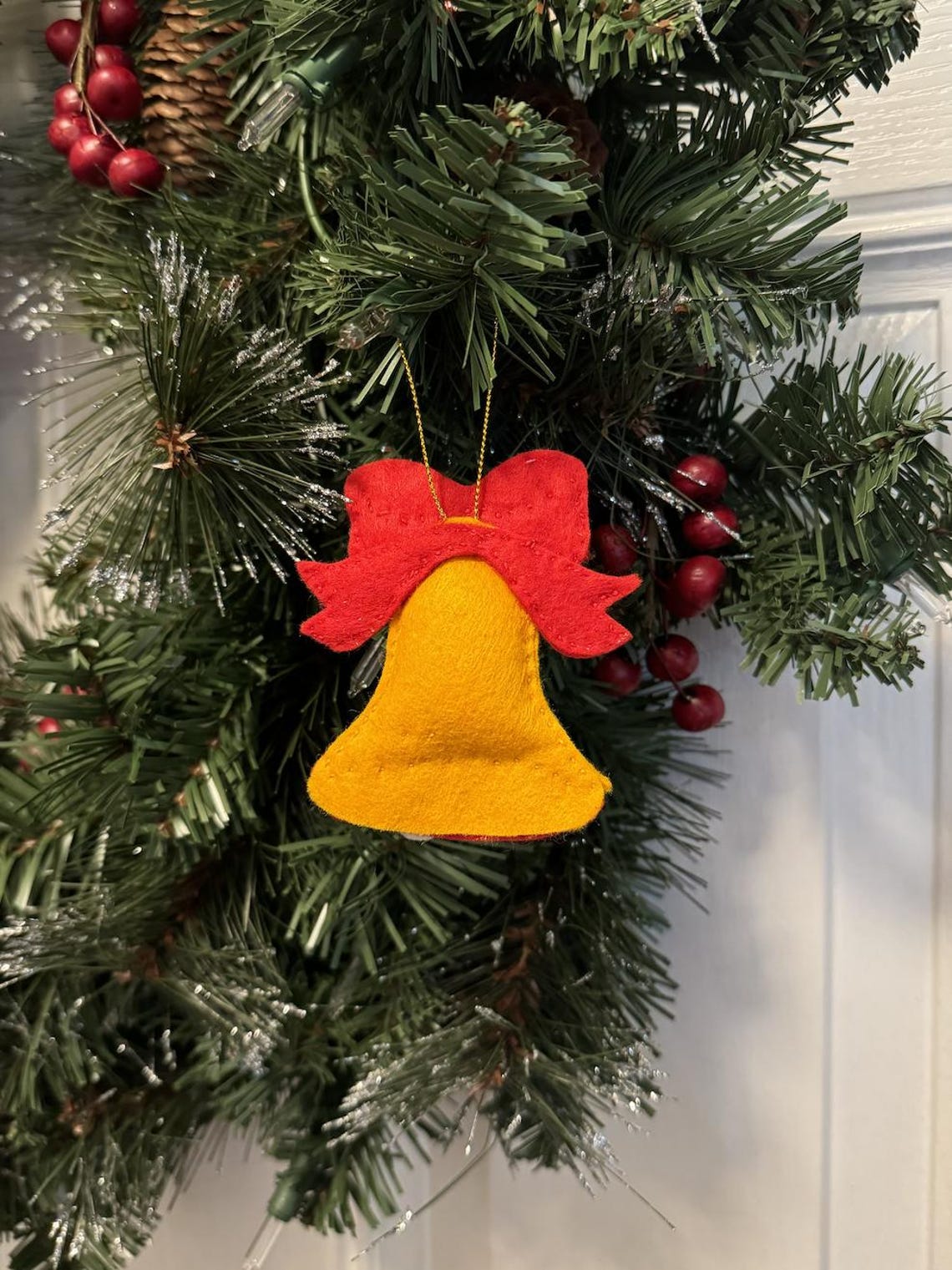 Felt Bell Christmas Ornament - Etsy